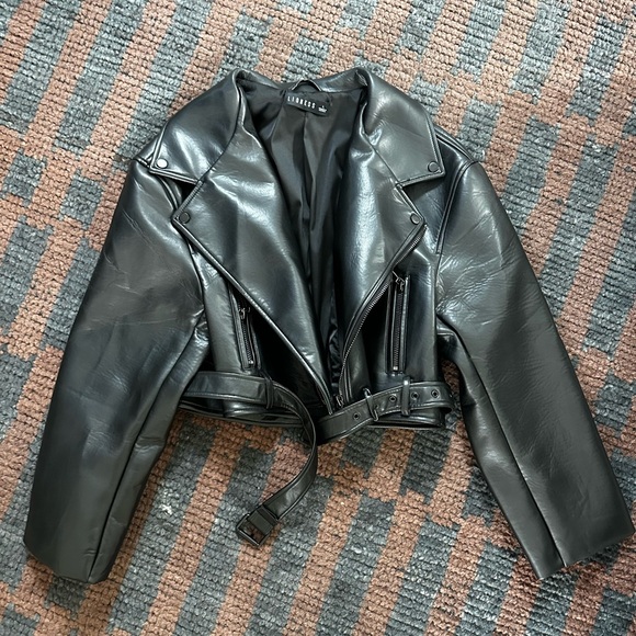 Lioness | Jackets & Coats | Lioness Black Faux Leather Jacket | Poshmark